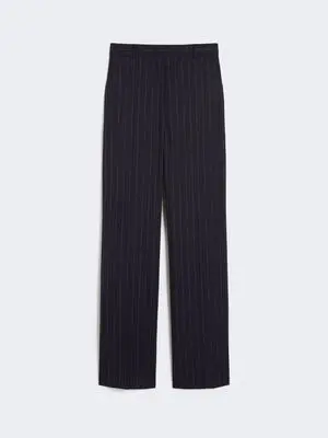 Max Mara Pinstripe Wool Trousers