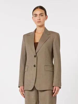 Max Mara Patterned Wool Twill Blazer