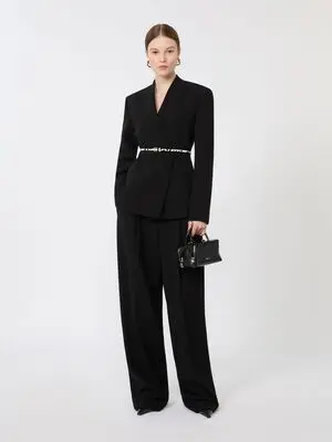 Max Mara Double-breasted Cady Jacket With Belt