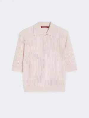Max Mara Silk And Wool Polo Sweater - Pink