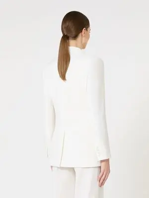 Max Mara Fitted Wool Crepe Double-breasted Blazer