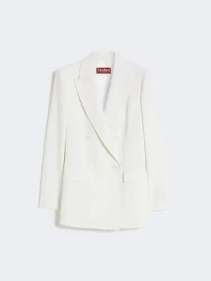 Max Mara Fitted Wool Crepe Double-breasted Blazer