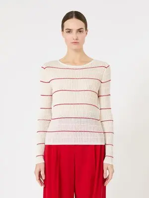 Max Mara Slim-fit Wool And Silk Sweater - White