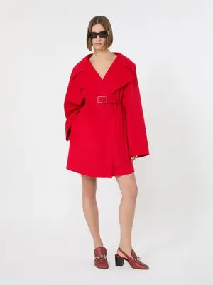 Max Mara Short Wool Coat - Red