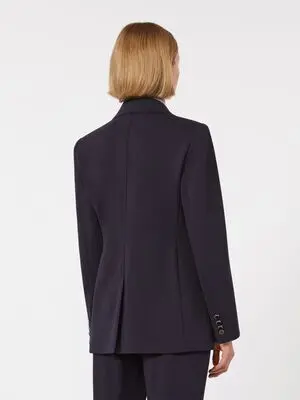 Max Mara Milano-knit Double-breasted Jersey Blazer