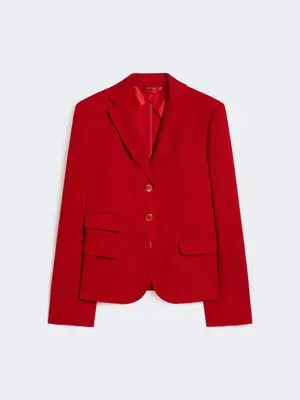 Max Mara Single-breasted Piqué Jersey Jacket