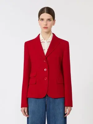 Max Mara Single-breasted Piqué Jersey Jacket