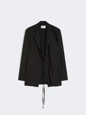 Max Mara Pinstripe Gabardine Blazer