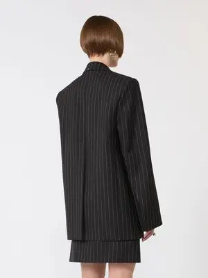 Max Mara Pinstripe Gabardine Blazer
