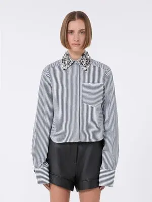 Max Mara Striped Poplin Shirt