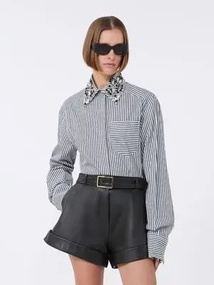 Max Mara Striped Poplin Shirt