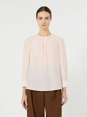 Max Mara Silk Crew-neck Blouse - Pink