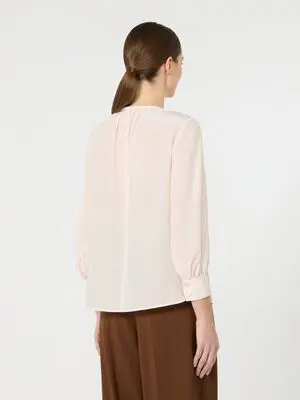 Max Mara Silk Crew-neck Blouse - Pink