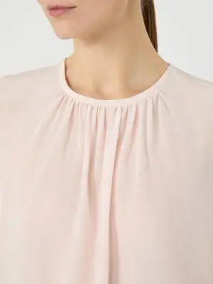 Max Mara Silk Crew-neck Blouse - Pink