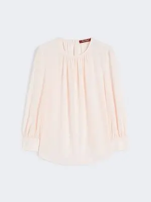 Max Mara Silk Crew-neck Blouse - Pink