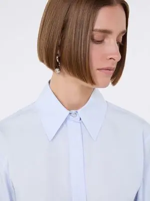 Max Mara Cotton Poplin Shirt - Avio