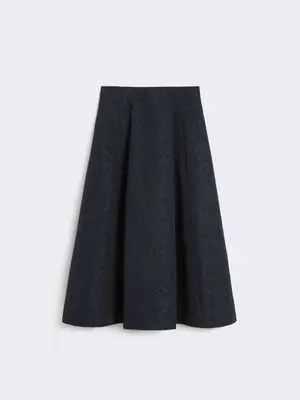 Max Mara Pleated Jacquard Knit Flared Skirt