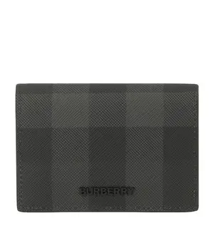 Burberry Check Bifold Card Holder - Grey