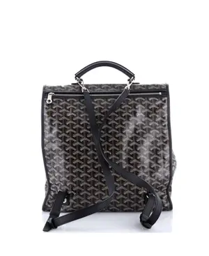 Goyard Saint Leger Briefcase Backpack Coated Canvas