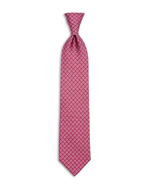 FERRAGAMO Silk Classic Gancini Tie - Red
