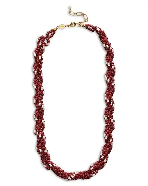 Anni Lu Rodeo Cultu Freshwater Pearl & Beaded Torsade Necklace - Red