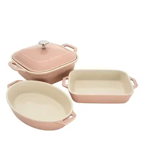 STAUB Ceramics 4-pc Mixed Baking Dish Set - Pink