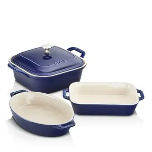 STAUB Ceramics 4-pc Mixed Baking Dish Set - Dark Blue