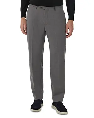 Boggi Milano Stretch Flannel Trousers - Grey