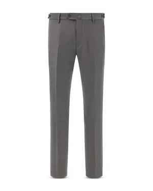 Boggi Milano Stretch Flannel Trousers - Grey