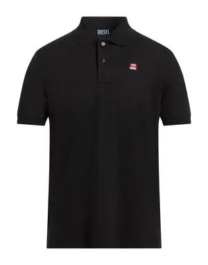 DIESEL® Polo Shirt Size Cotton, Elastane - Black
