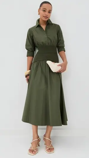 Simkhai Ovie Midi Skirt - Fern