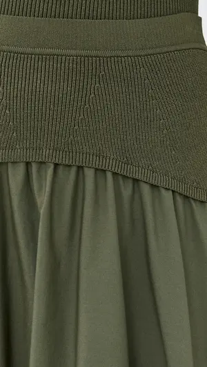 Simkhai Ovie Midi Skirt - Fern