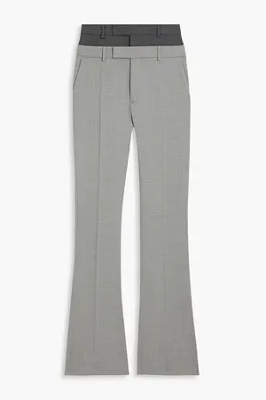 Sportmax Lince Layered Wool Flared Pants