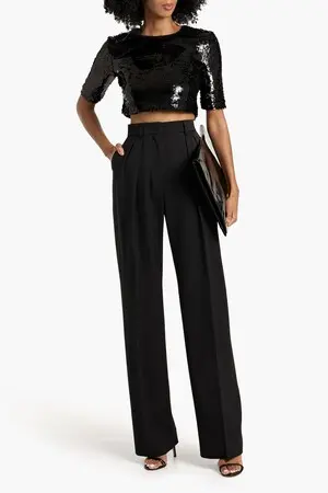 Sportmax Aswan Pleated Wool-blend Pants