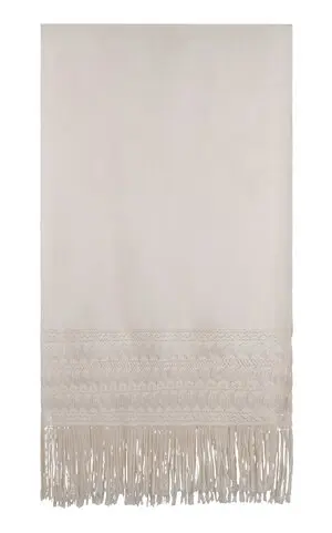 HEIRLOME Embroidered Silk Rebozo - Ivory