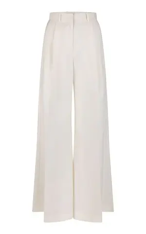 HEIRLOME Laurence Mid-rise Wide-leg Trousers - Ivory