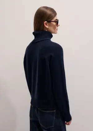 ME+EM Cashmere Raglan Jumper - Navy