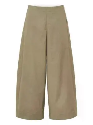 NINE:INTHE:MORNING Pleated Wide-leg Trousers - Brown