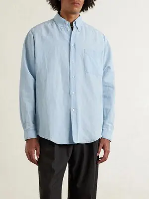 Barena Venezia Button-down Collar Linen And Cotton-blend Chambray Shirt