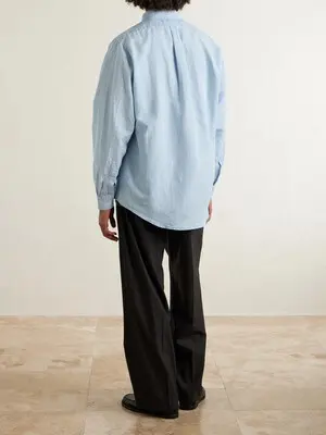Barena Venezia Button-down Collar Linen And Cotton-blend Chambray Shirt