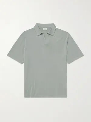 Hartford Lyocell And Cotton-blend Polo Shirt - Green