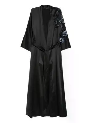 Carine Gilson Embroidered Robe - Black