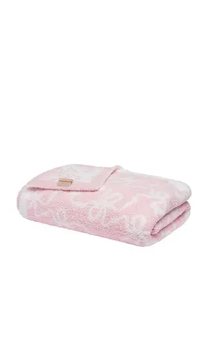 LoveShackFancy Teddy Bow Blanket In Pink - Pastry Pink