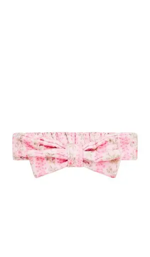 LoveShackFancy Headband With Bow - Strawberry Macaroon