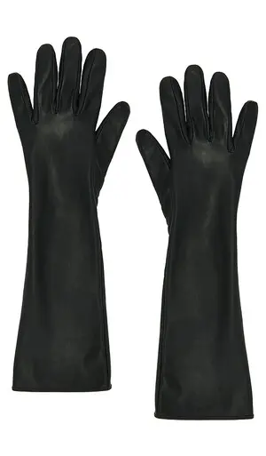 BRONX BANCO Faux Leather Gloves - Black