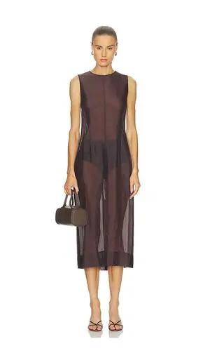 L'academie Hadley Midi Dress - Ganache