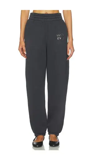 Alexander Wang Hotfix Logo Sweatpant - Washed Black