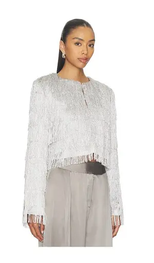 UNREAL FUR Copacabana Metallic Fringe Jacket