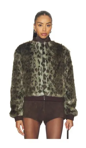 UNREAL FUR Foliage Faux Fur Jacket