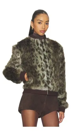 UNREAL FUR Foliage Faux Fur Jacket
